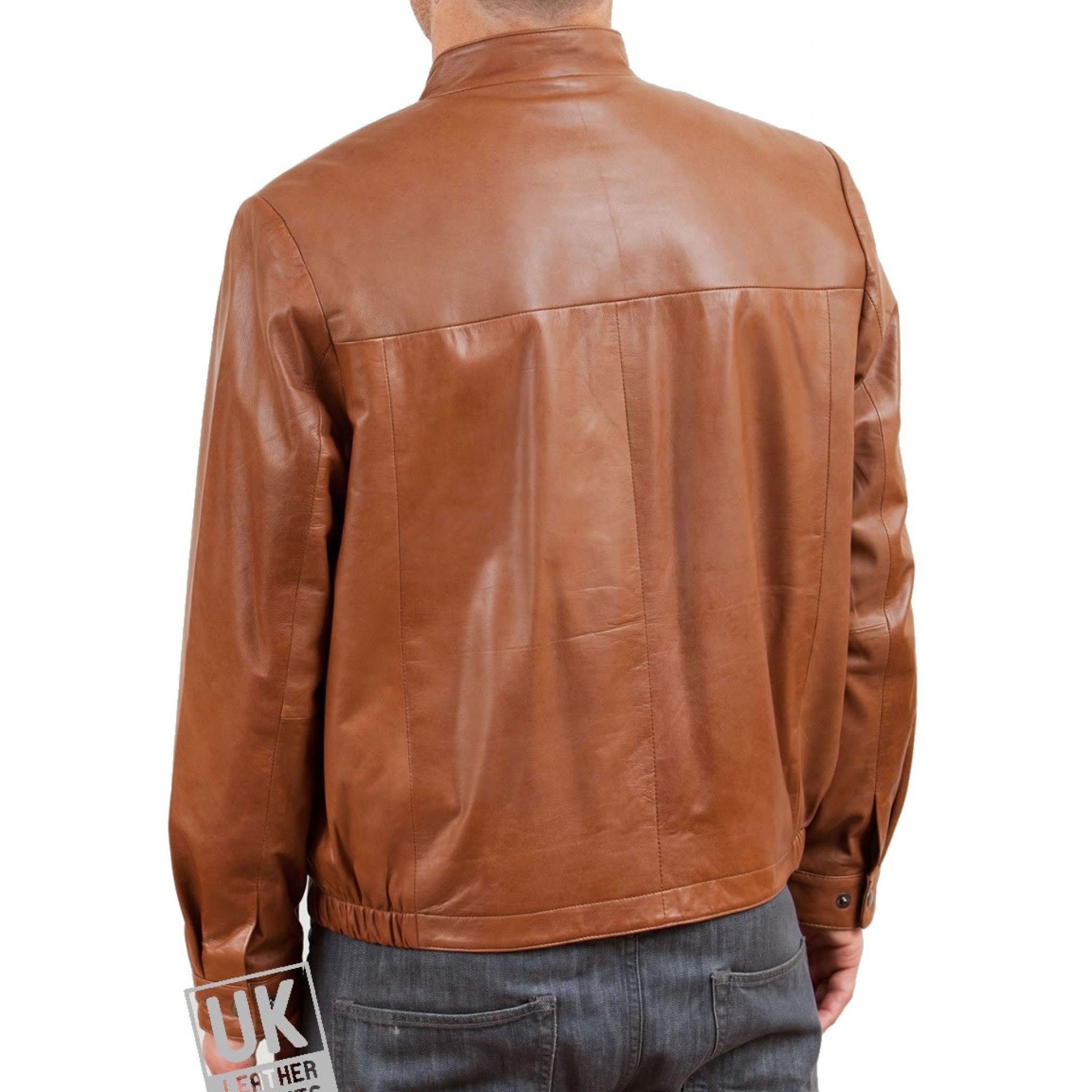 Mens Tan Leather Jacket Mcqueen Uk Leather Jackets