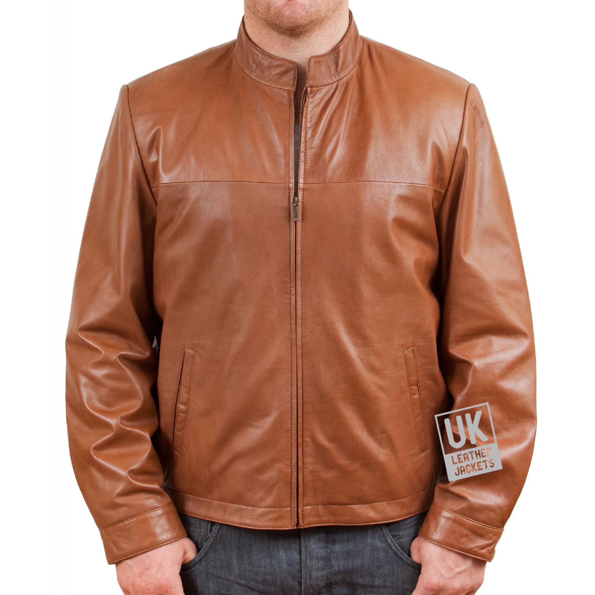 Mens Tan Leather Jacket Mcqueen Uk Leather Jackets